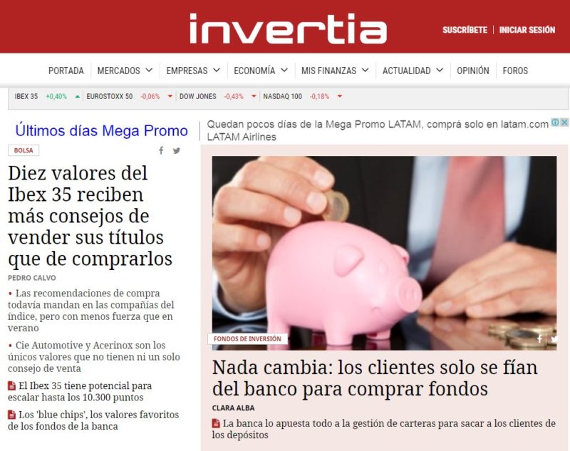 Invertia mercado continuo ⊛ 【Portal financiero de España】